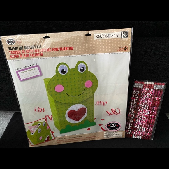 Toys | New Valentine Mailbox Frog Themed And 12 Pencils Valentine ...